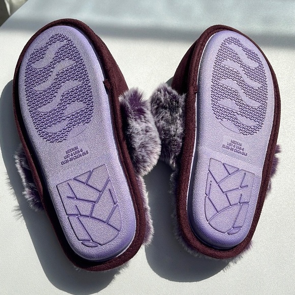 Shoes | Nwot Plum Suede Slippers | Poshmark